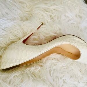 Christian Louboutin | Shoes | Christian Louboutin Sokate White Pythons ...